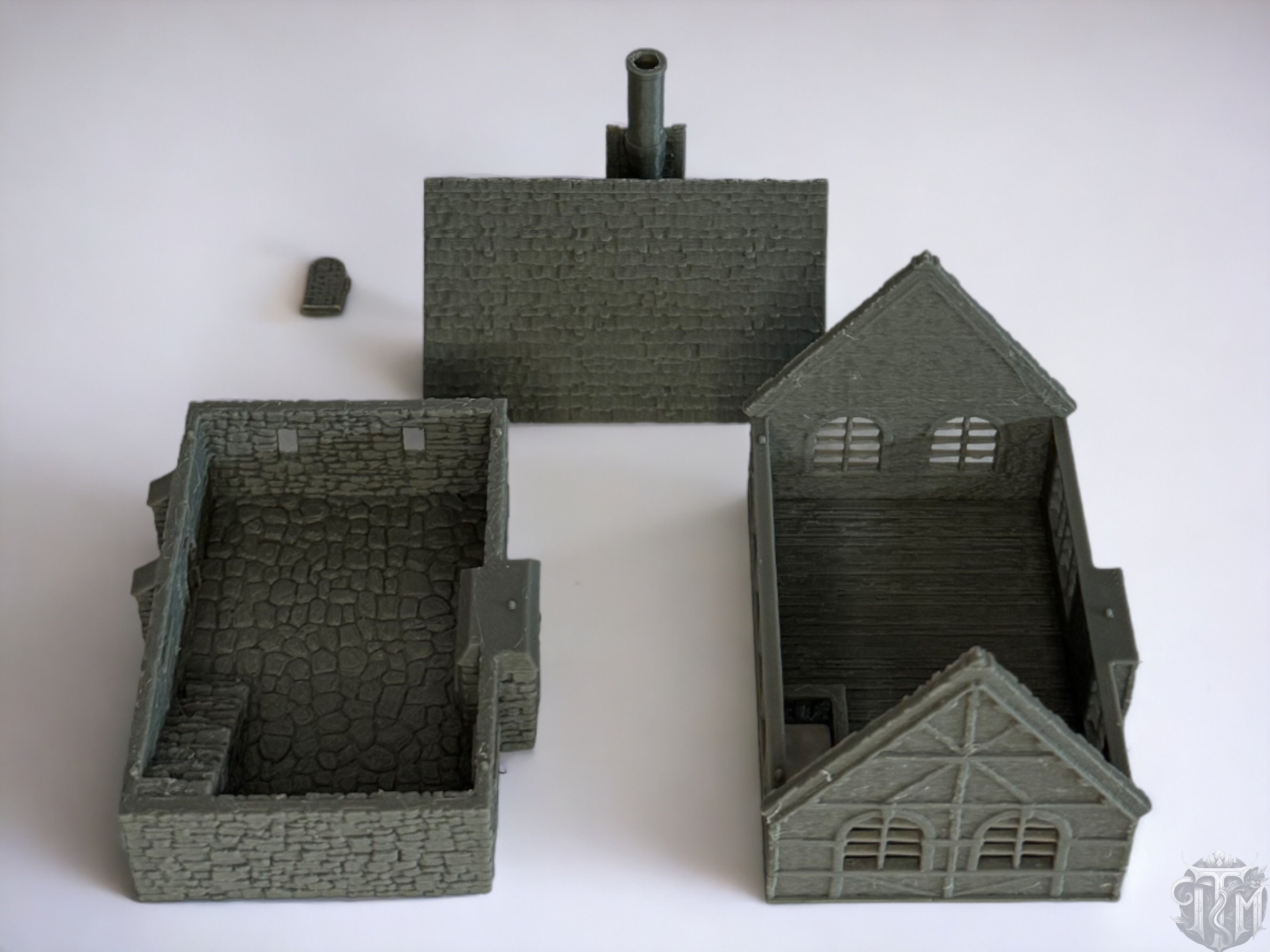 Medieval Stone Manor Wattle and Daub, Terrain for DND and Tabletop ...