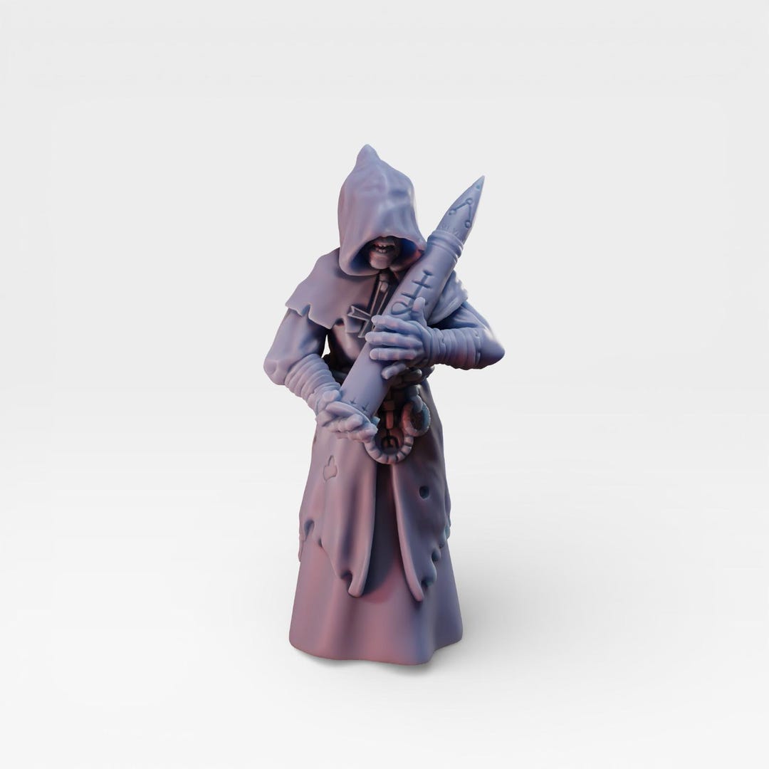 Heretic Infantry Cursed Monk 1 – 32mm Resin Miniature | D&D 3D Printed ...
