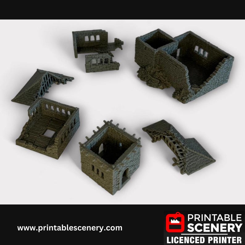 Ruined Medieval Stone Castle - Kings Quarters, Terrain for DND and ...