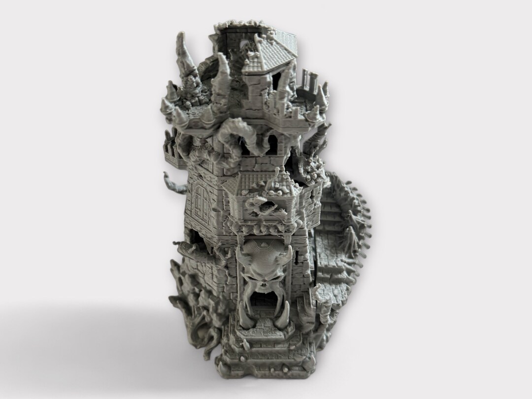 Demonhelm Fortress, Scatter Terrain, DND Tabletop Decor, Handcrafted ...