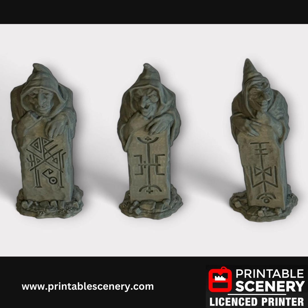 3 Piece Grave Statue Set Scatter Terrain Kit, DND Terrain Set, Farm ...
