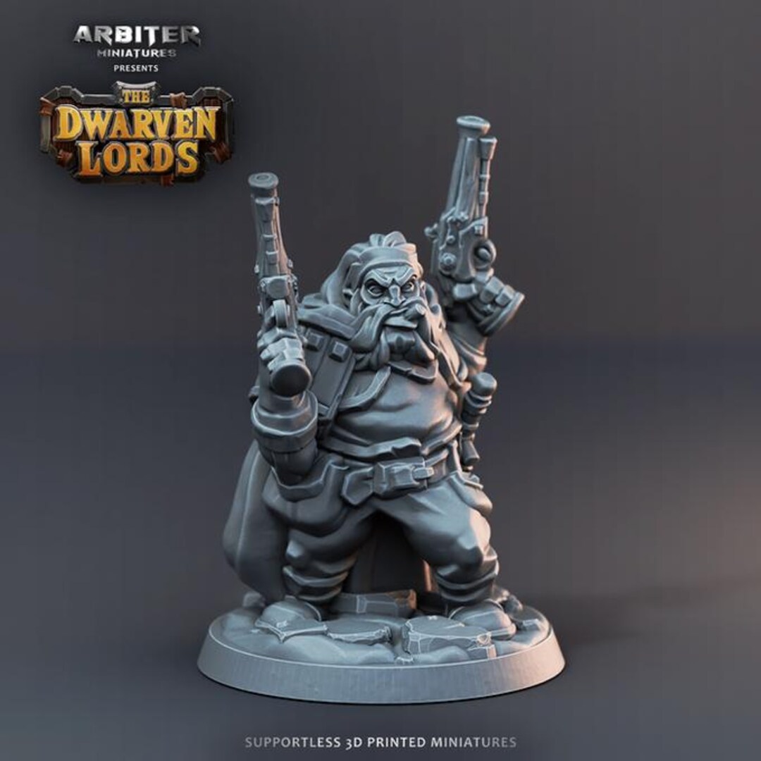 Dwarf Rifleman Figure, Mini, Mine, Figurine, DND, Dungeon, Dragon ...
