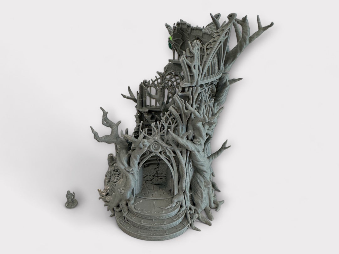 Ruined Elven Library Terrain for DND Tabletop, Fantasy RPG Decoration ...