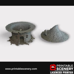Goblin Mushroom Hovel Miniature, Tabletop Terrain Fantasy RPG Accessory ...