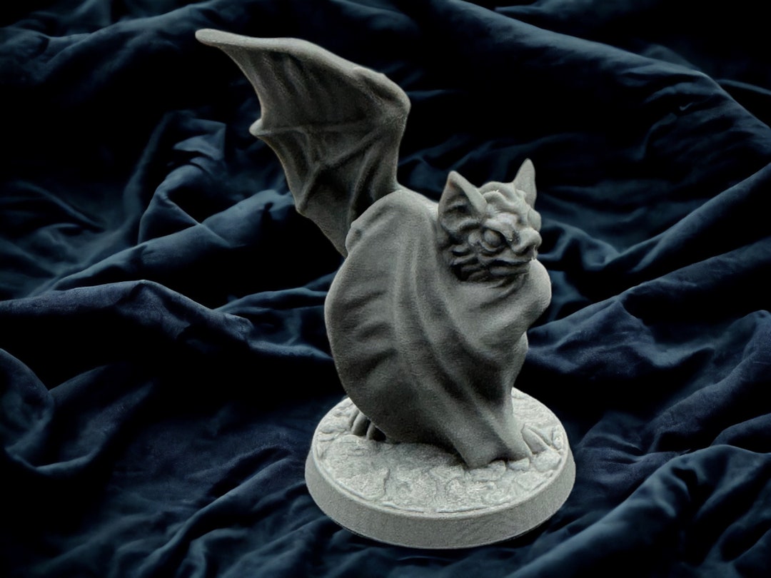 Gothic Bat Gargoyle Mini Figurine for TTRPG, Roleplay, Tabletop Gaming ...