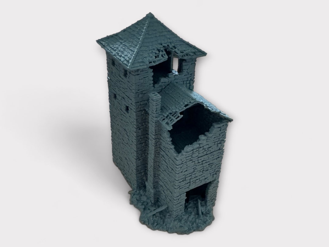 Ruined Medieval Stone Castle - Black Rock Keep, Terrain for DND and ...