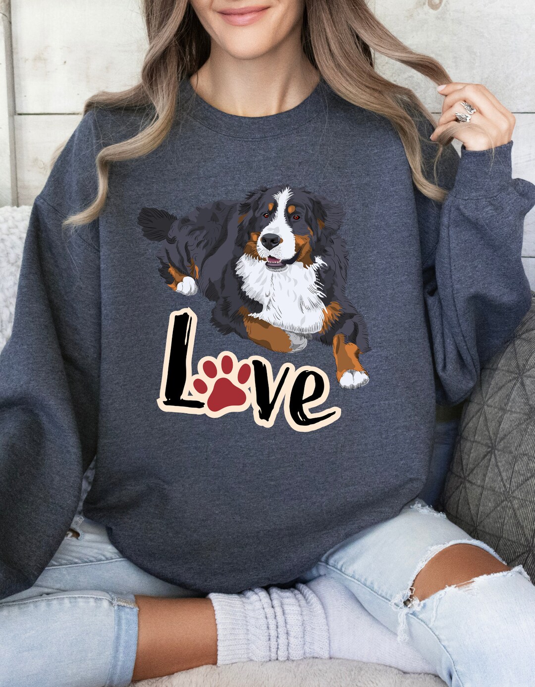 Bernese Mountain Dog Sweatshirt, Bernese Love, Swissy Love, Dog Mama ...