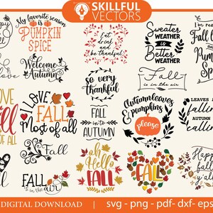 20 Fall Autumn Svg Bundle, Fall Svg, Happy Fall Svg, Fall Svg Bundle ...