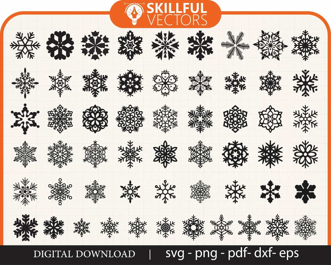 56 Snowflake Svg Cutfile Snow Flake Svg Cut File Christmas Clipart ...