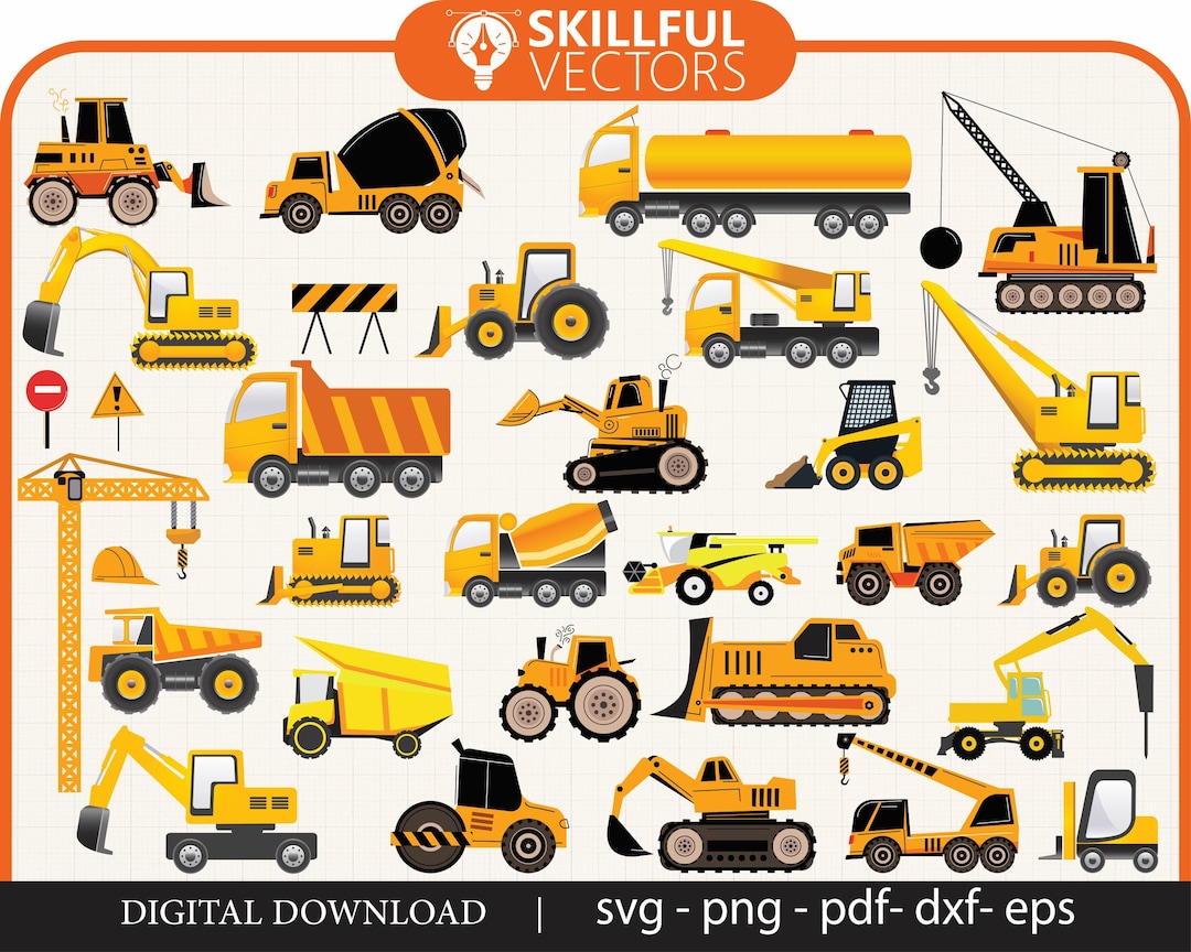 30 Construction Truck Svg Bundle, Construction Trucks Svg Png Bundle ...