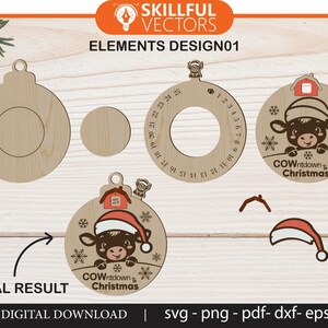Christmas Countdown Calendar SVG: Farmhouse Laser Cut File (pack 8) - Etsy