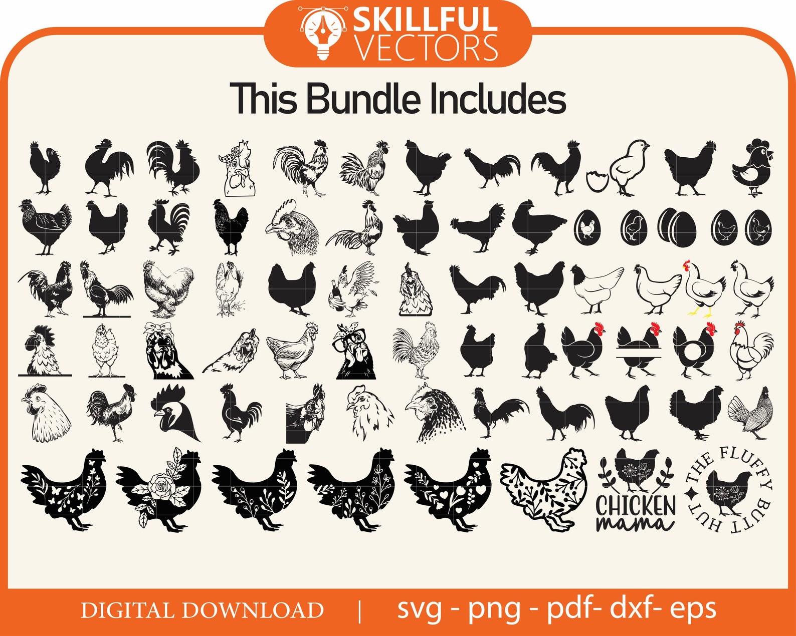 100 Chicken Svg Big Bundle Chicken Svg Rooster Svg Chicken - Etsy Canada