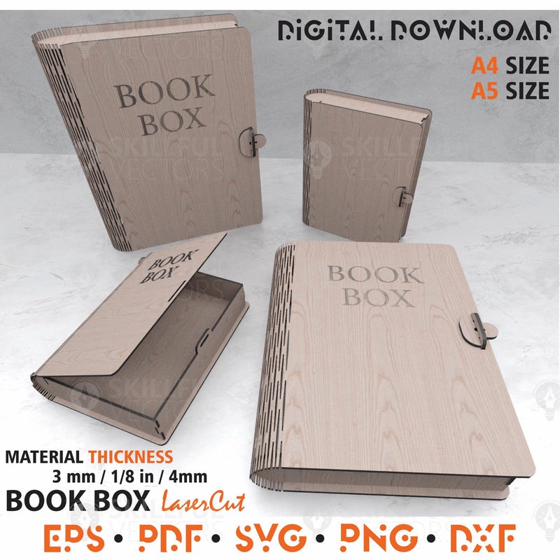 Wooden Storage Box A4 - Etsy UK