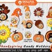 Thanksgiving Candy Dome SVG Bundle: Turkey, Fall Ornaments (digital ...
