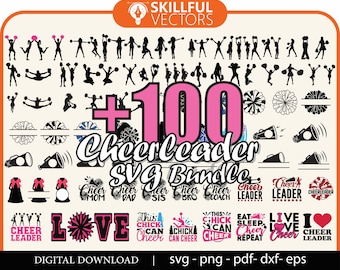 Cheerleaders SVG Collection Cheerleading Clipart - Etsy