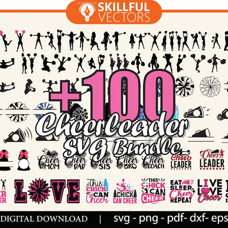 Cheerleading Svg - Etsy