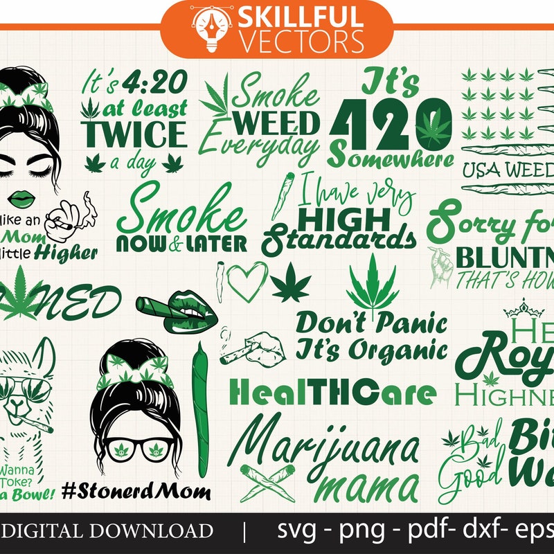 Weed Leaf Svg - Etsy