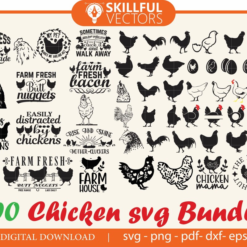 Chicken Svg - Etsy