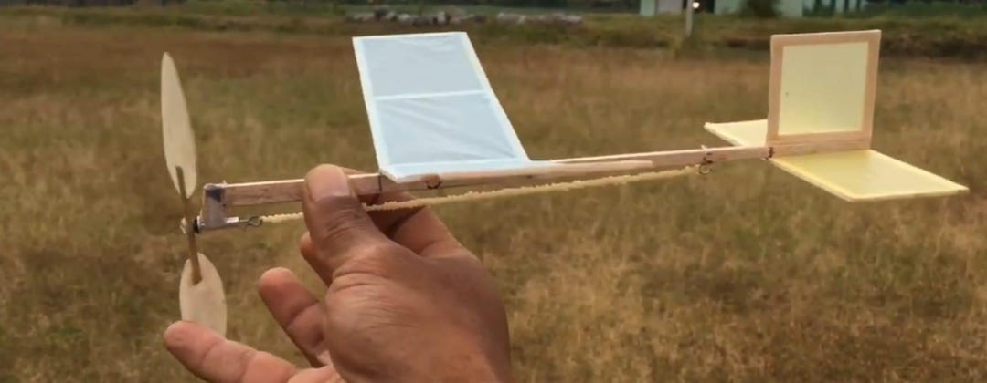 Rubber Powered Model Airplane: DIY Gift Kit - Etsy