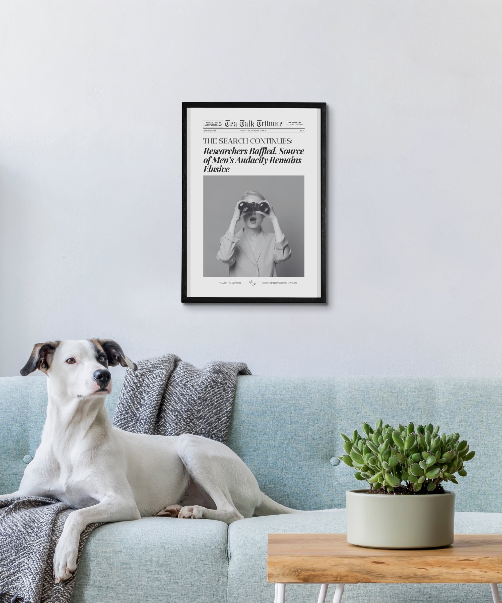 Where Do Men Get Audacity Trendy Newspaper Print, It Girl Dorm Retro ...