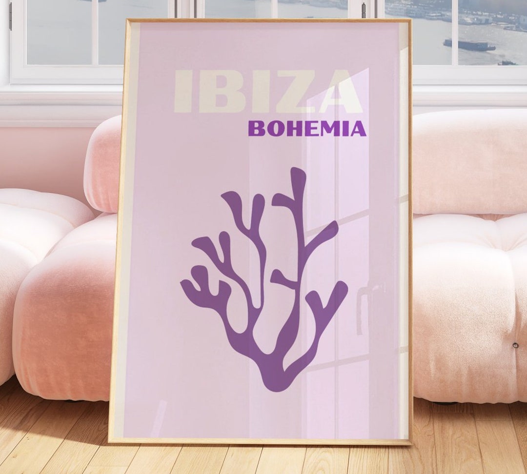 Lilac Ibiza Bohemia Digital Art, Preppy Lavender Purple Digital Print ...