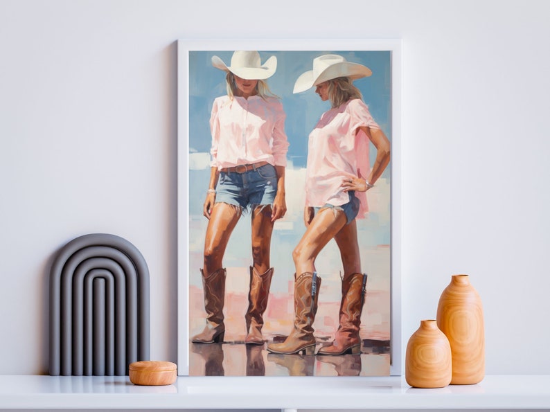 Coastal Cowgirl Printable Poster, Trendy Printable Wall Art, Preppy ...