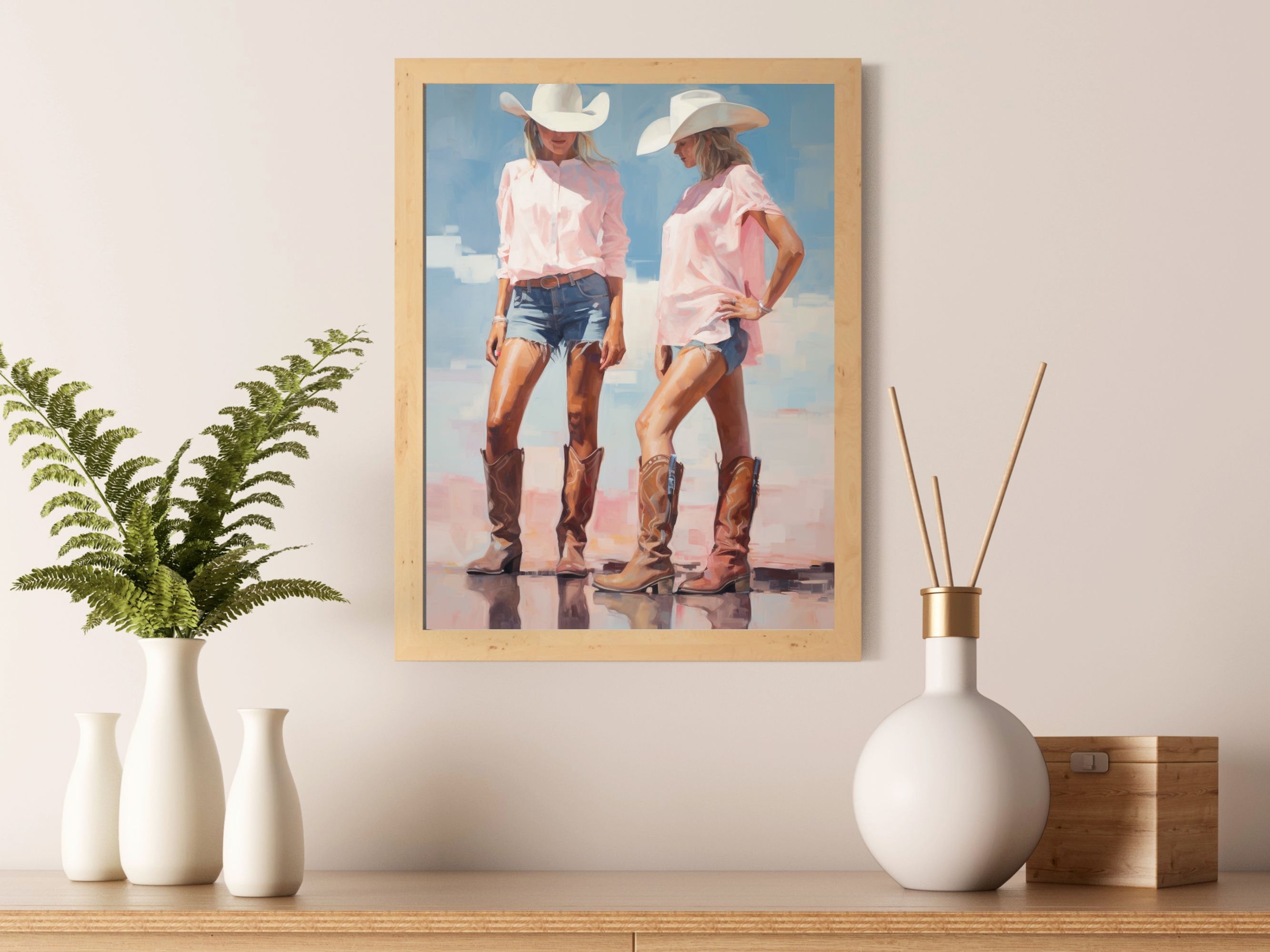 Coastal Cowgirl Printable Poster, Trendy Printable Wall Art, Preppy ...