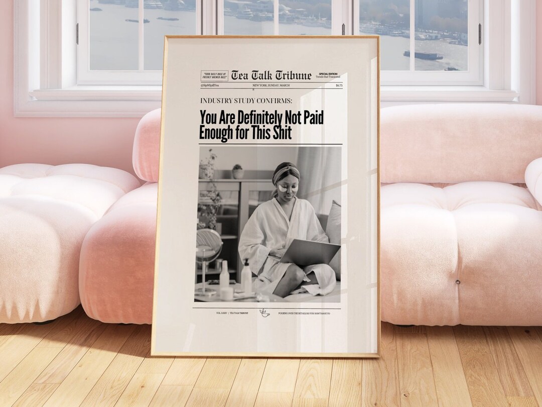 Trendy Newspaper Print, It Girl Dorm Retro Art, Trendy Girly Wall Art ...