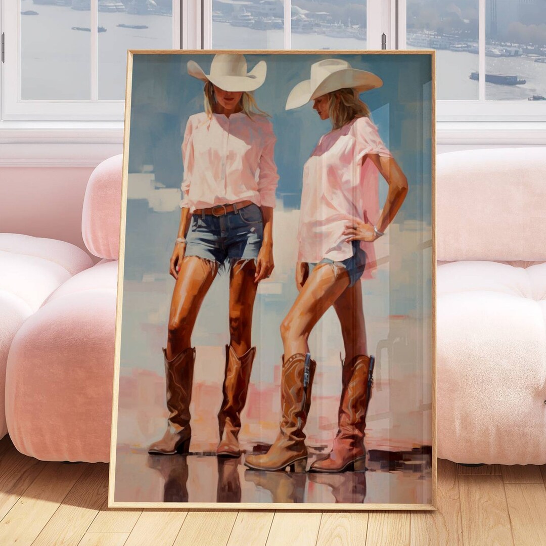 Coastal Cowgirl Printable Poster, Trendy Printable Wall Art, Preppy ...