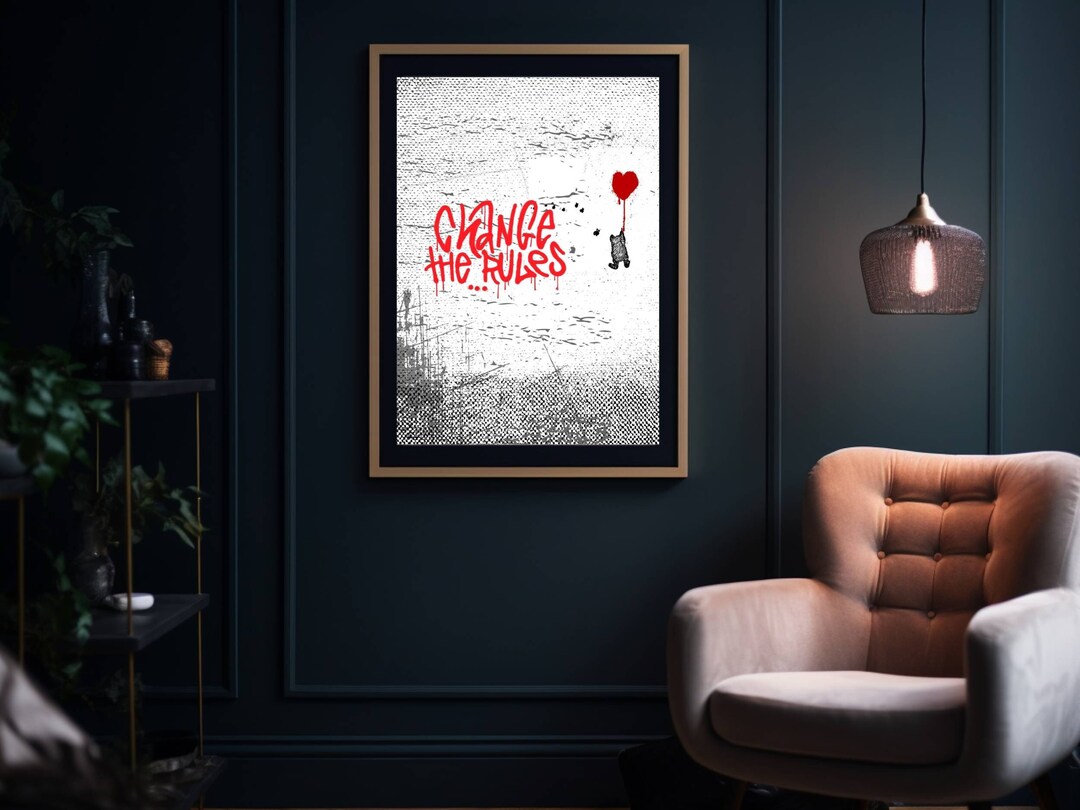 Change the Rules Graffiti Printable Wall Art Social - Etsy