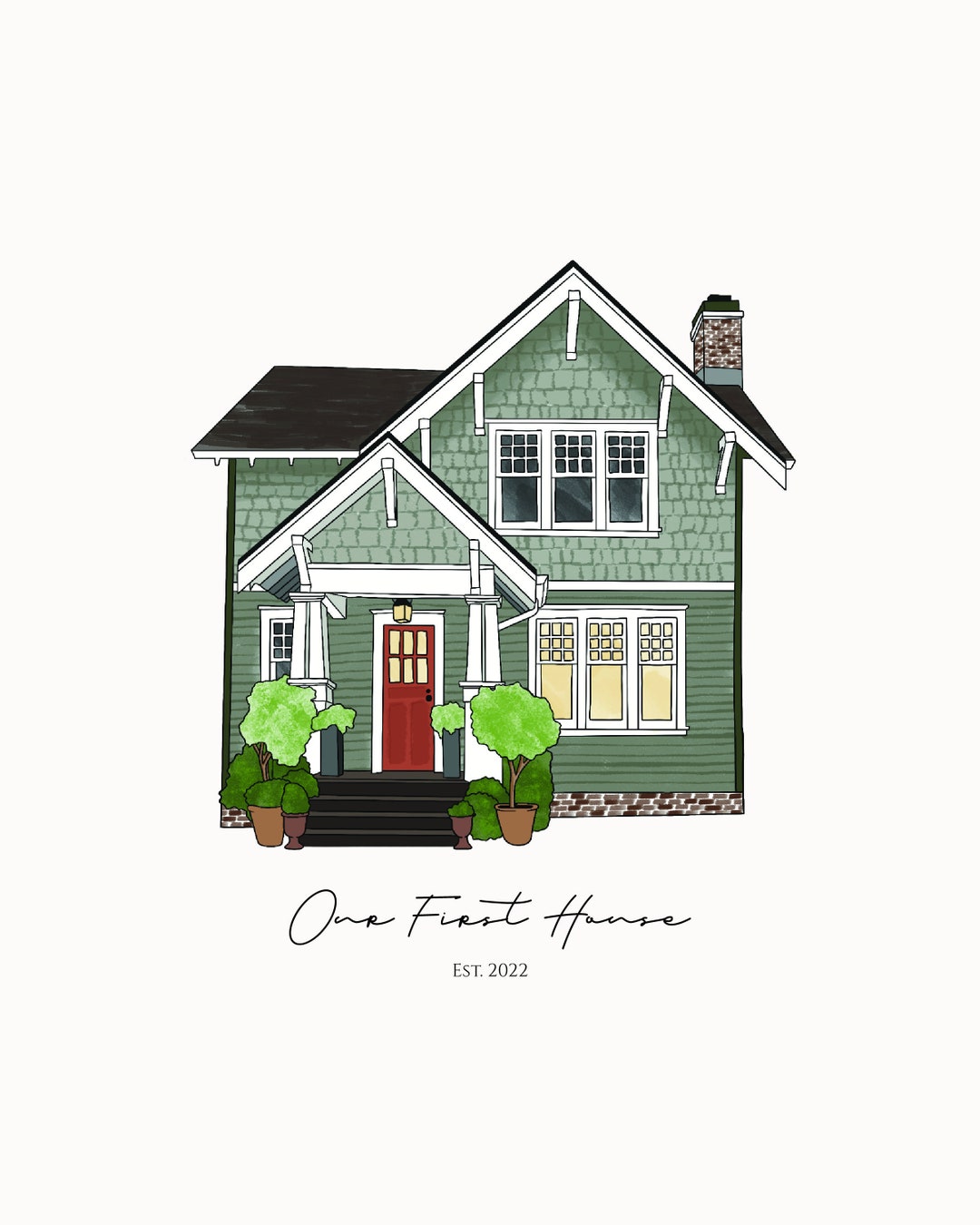 Personalized House Poster, Fully Custom Digital Print - Etsy