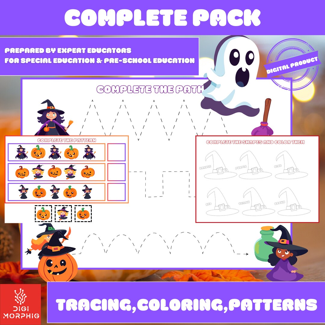 Halloween Complete Pack | Tracing, Coloring, Patterns | Special ...
