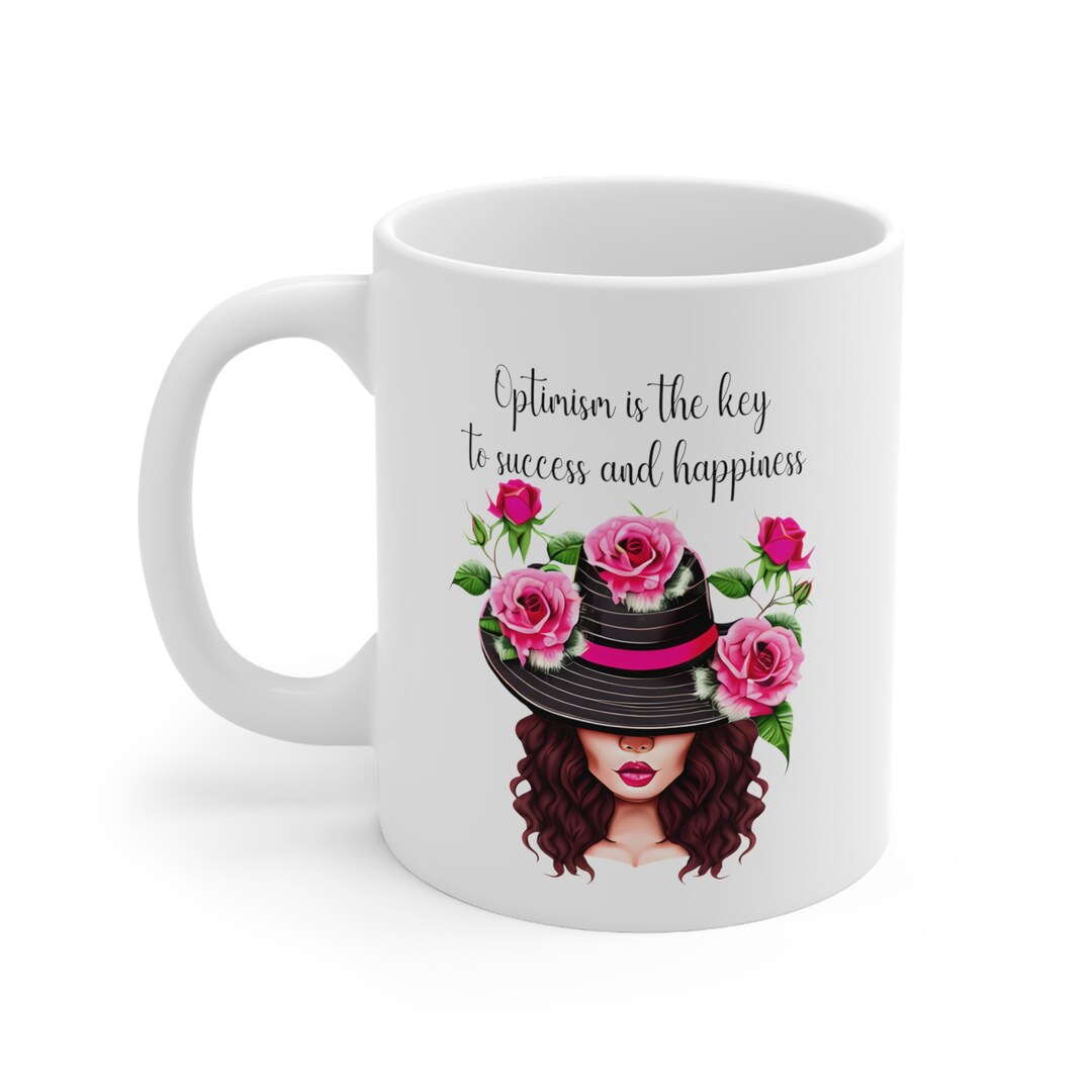 Optimistic Woman Coffee Mug, Optimistic Woman Cup, Friends Mug, Mug ...
