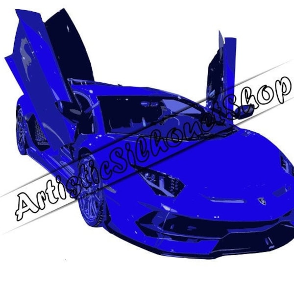 Black and White Lamborghini - Etsy