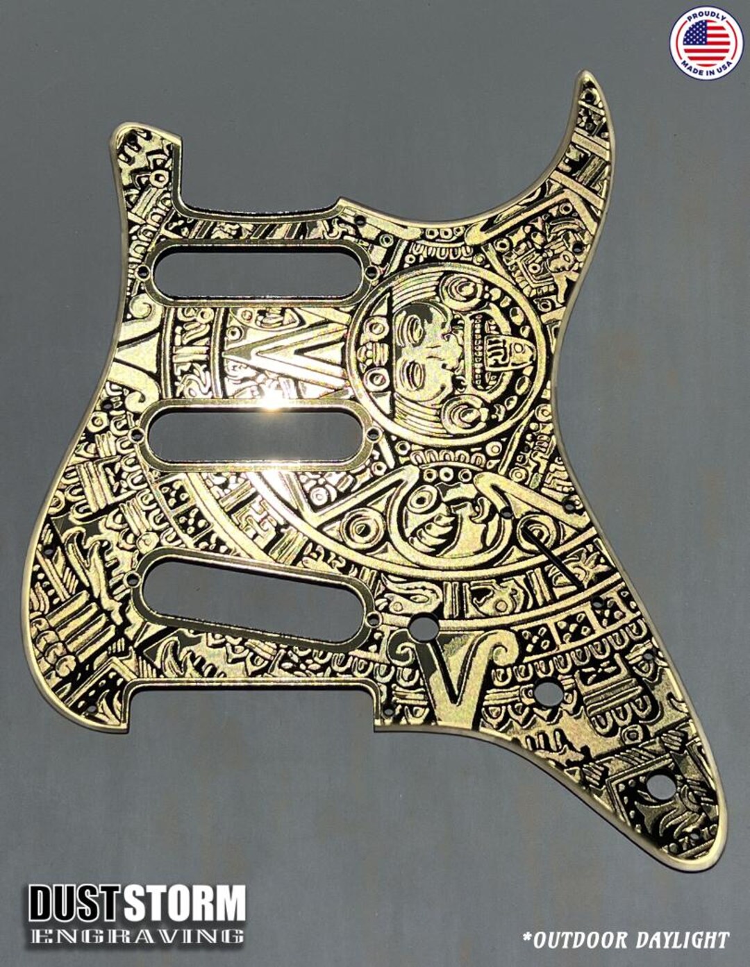 Engraved Mayan Calendar Fender Stratocaster Pickguard & Free Tremolo ...