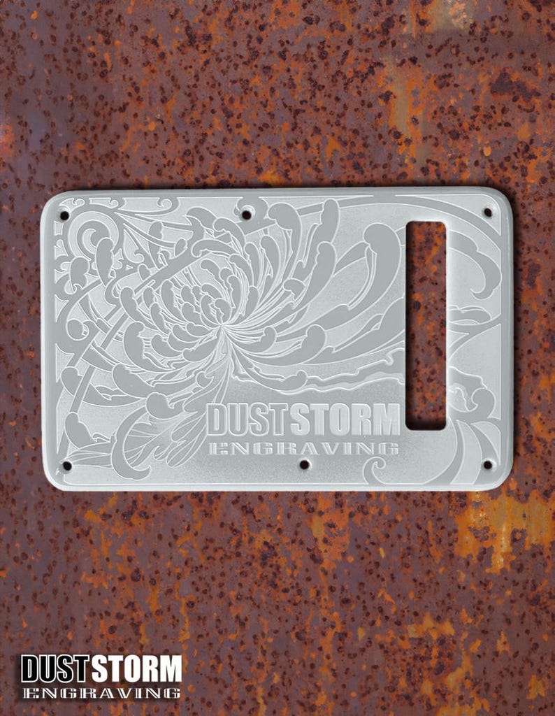 Laser Engraved Pink Strat Guitar Body: Floral Scrollwork, Acrylic ...