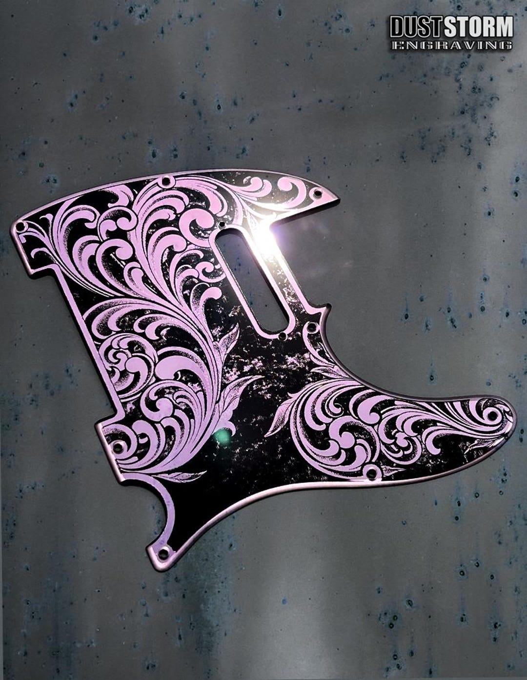 Telecaster Pickguard: Lavender Acrylic Mirror, 8 Hole, Standard ...