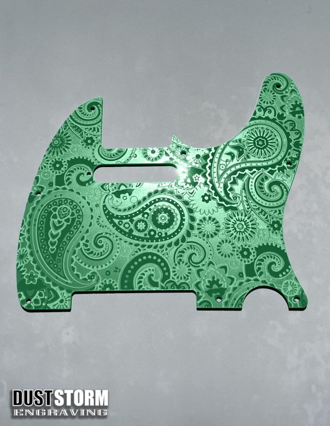 Paisley Telecaster 8 Hole Forest Green Solid Color Acrylic Pickguard ...