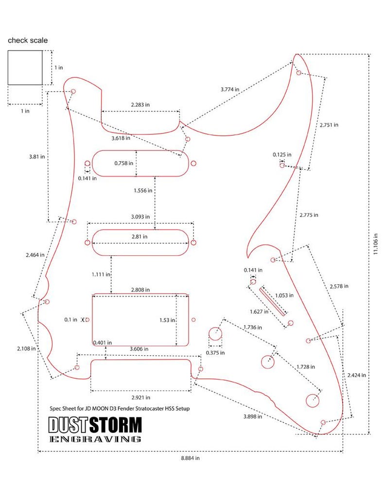 Laser Engraved Pink Strat Guitar Body: Floral Scrollwork, Acrylic ...