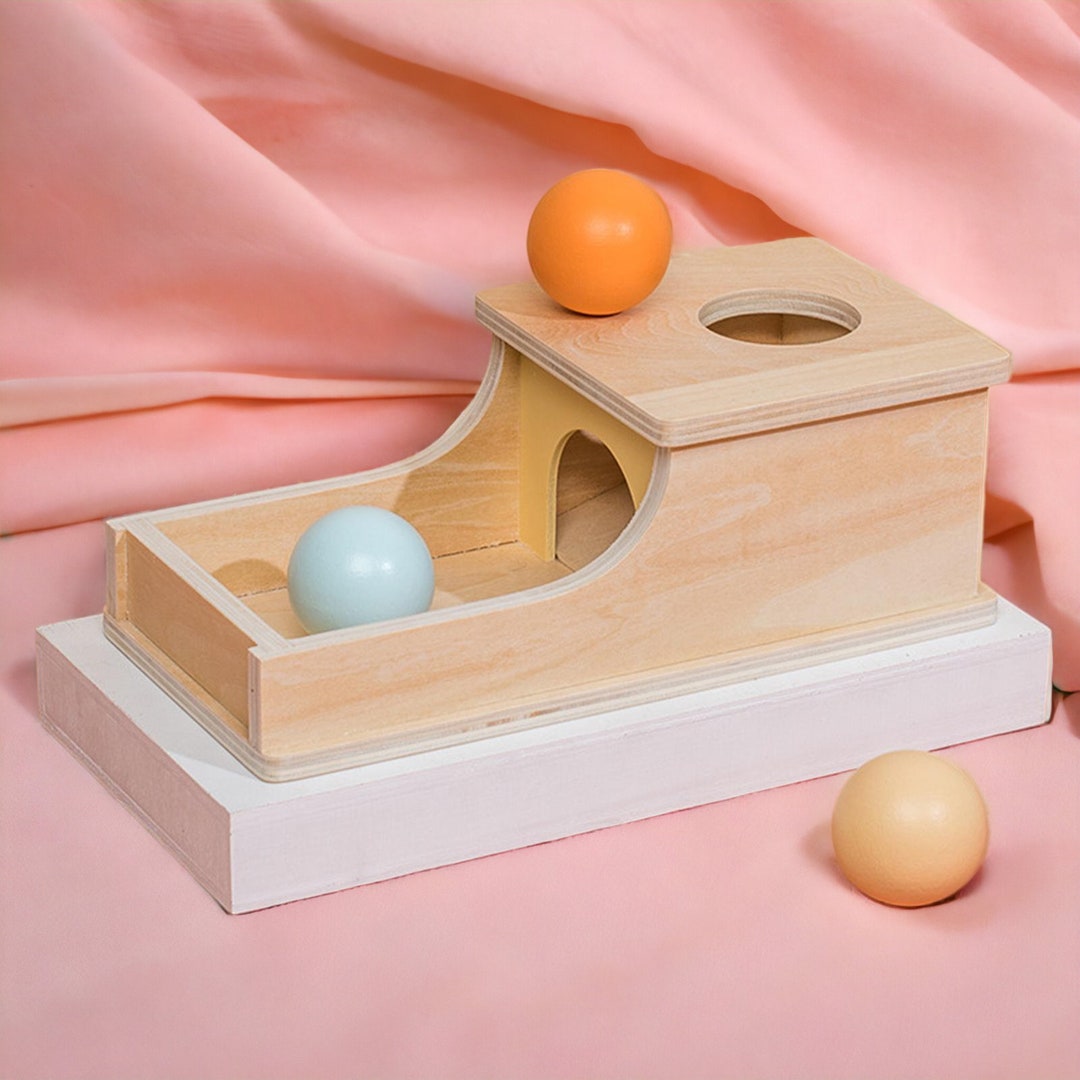 Montessori Ball Drop Box With Tray Early Educational Toy for - Etsy
