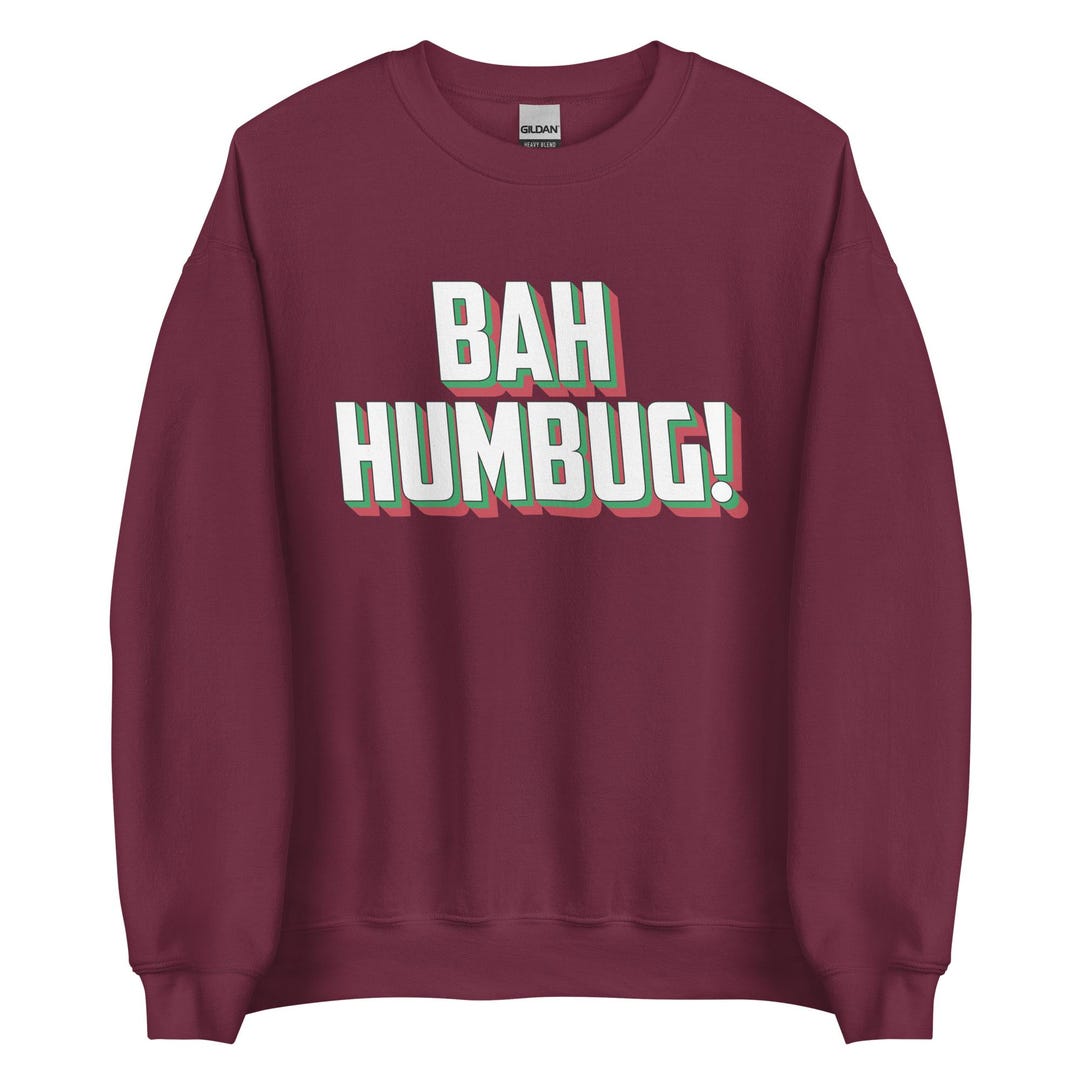 Bah Humbug | Christmas-themed Casual Crew Neck Sweatshirt - Etsy