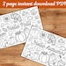 Fall/autumn Coloring Page, Fall Coloring Placemat, Cozy Vibes Coloring ...
