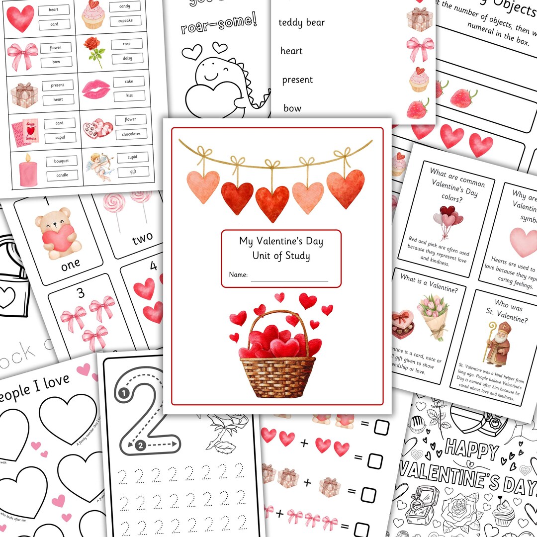 Valentine's Day Preschool Curriculum, Valentine's Unit of Study ...