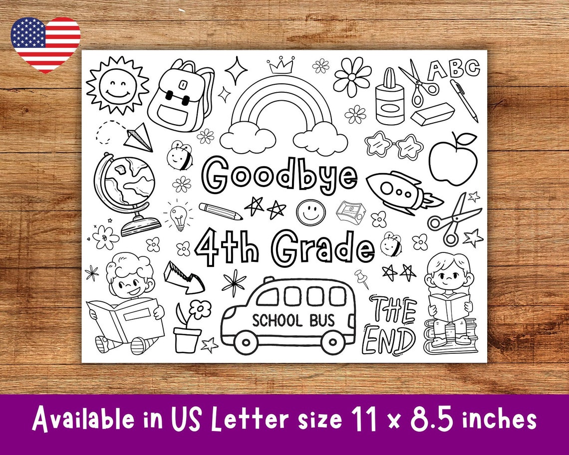 Last Day of School Coloring Page, End of the School Year Coloring Page ...