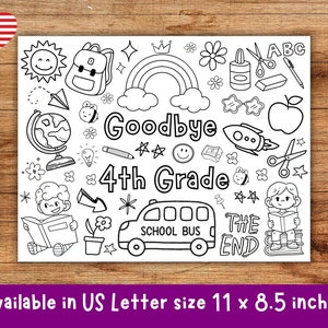 Last Day of School Coloring Page, End of the School Year Coloring Page ...