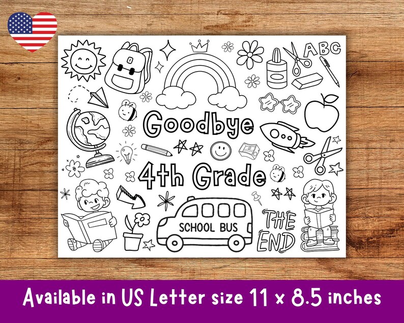 Last Day of School Coloring Page, End of the School Year Coloring Page ...