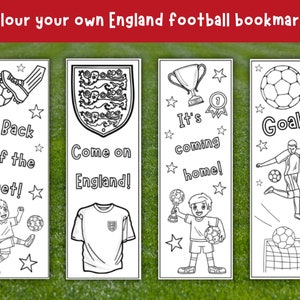 England Football Colouring Bookmarks, Colour Your Own Bookmarks, Euros ...