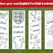 England Football Colouring Bookmarks, Colour Your Own Bookmarks, Euros ...
