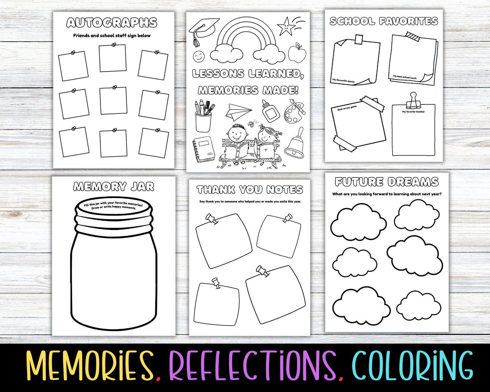 End of School Year Memory Book, Last Day of School Activity, Class ...