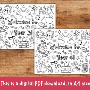 First Day of School Colouring Page, Start of the School Year Colouring ...